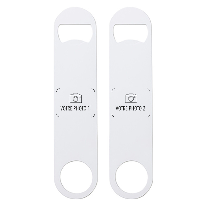 Décapsuleur inox personnalisable photos