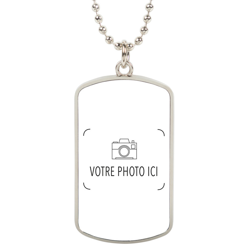 Collier dog tag métal personnalisé